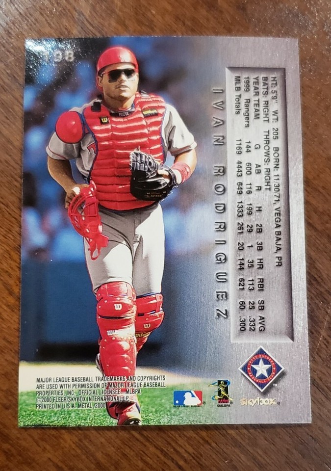 2000 Fleer/Skybox Metal #198 Ivan Rodriguez Texas Rangers | eBay