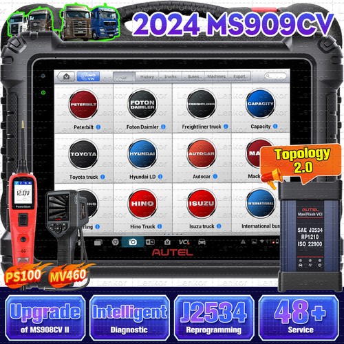 Autel Maxisys MS909CV Diesel 2024 Diagnostic Heavy Duty Truck ...