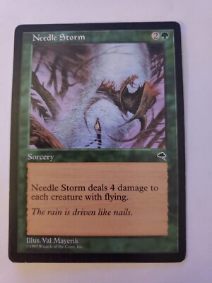 MTG Magic The Gathering Card Needle Storm Sorcery Green Tempest 1997 | eBay