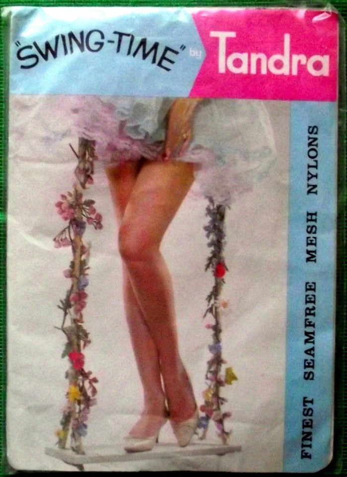 Tandra Sheer Reinforced Heel Toe RHT VINTAGE Stockings Medium 9.5 Coffee Tan | eBay