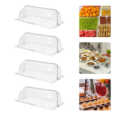 High-Transparency PC Flip Shafts Clear Roll-top Covers Food Display ...