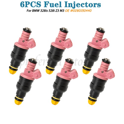 6x Fuel Injectors For BMW 328is 528i Z3 M3 E36 E46 2.8L 3.2L 0280150440 ...