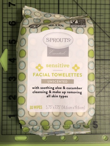 Sprouts Essentials Facial Towelettes For Sensitive 30 wipes for sale ...