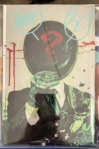 Batman One Bad Day Riddler Hardcover Rare Metal Foil Cover Signed By ...