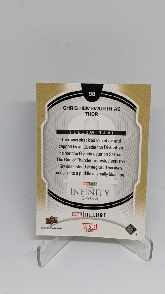 2022 Upper Deck Marvel Allure Chris Hemsworth as Thor Yellow Taxi #98 ...