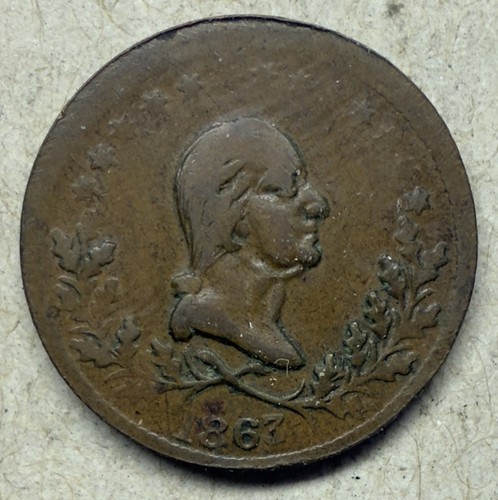 🔥 1863 Civil War Token Washington Bust Star Of David 🔥 | eBay
