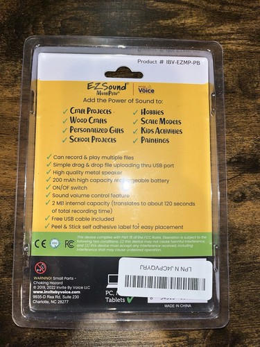 Rechargeable Recordable Sound Chip with USB Connectivity & 2MB Storage ...