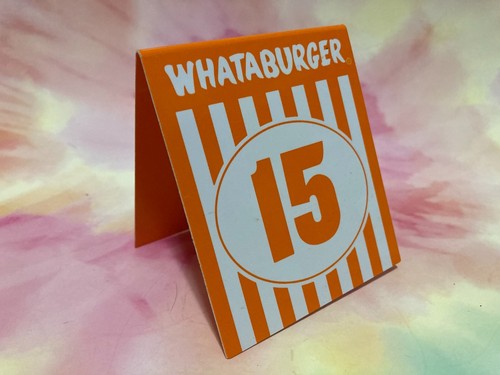Whataburger Table Tent #'s You Pick The Number No Limit $5 Flat Rate ...