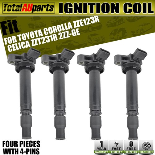 4x Ignition Coils for Toyota Corolla 2003-2007 Celica 1999-2006 4Cyl 1 ...