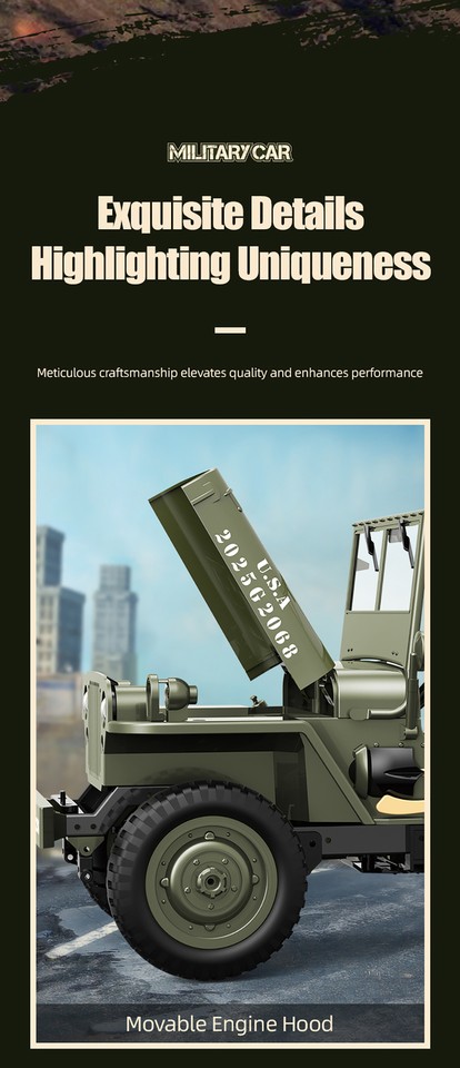 JJRC C8815 4WD RC Jeep 2.4G Off Road 50M Light Remote Controler Brushed ...