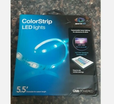 Tzumi Color Strip LED Lights 5.5" Mood lighting USB powered Control ...