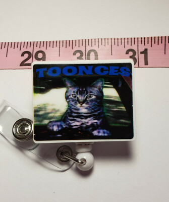 TOONCES, TOONCES THE DRVING CAT, Badge Reel, Teacher, Nurse, ID Badge ...