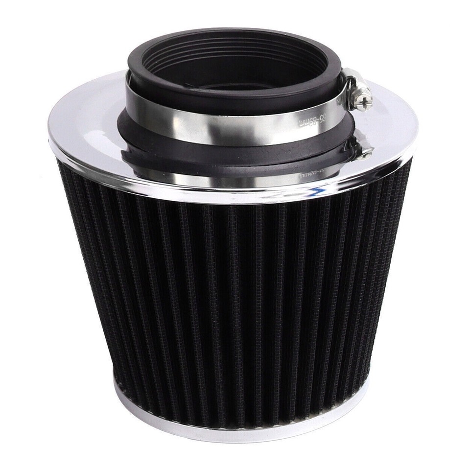 3" Car Cold Air Intake Filter Induction Kit Pipe Aluminum Power Flow ...