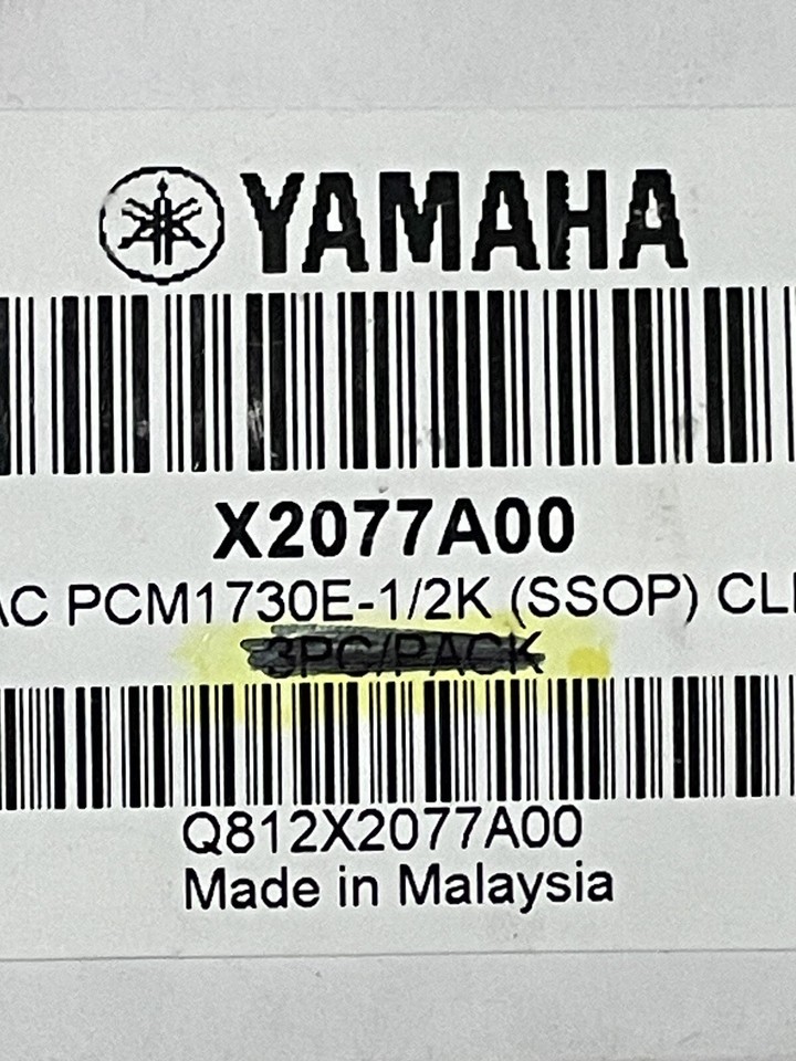 PCM1730E X2077A00 Audio D/A Converter ICs 24-Bit 192kHz Smplng Adv Stg ...
