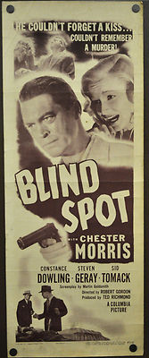 BLIND SPOT 1947 ORIGINAL 14X36 MOVIE POSTER CHESTER MORRIS CONSTANCE DOWLING | eBay