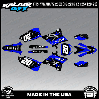 Graphics Kit for Yamaha YZ250X (2016-2022) and YZ125X (2020-22) Spear ...