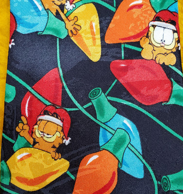 GARFIELD THE CAT ~ BULBS LIGHTS ~ MENS CHRISTMAS TIE ~ 59" | eBay