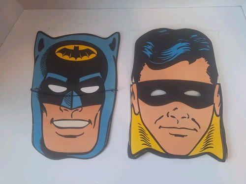 1966 Batman and Robin reversible cardboard masks from General Electric ...