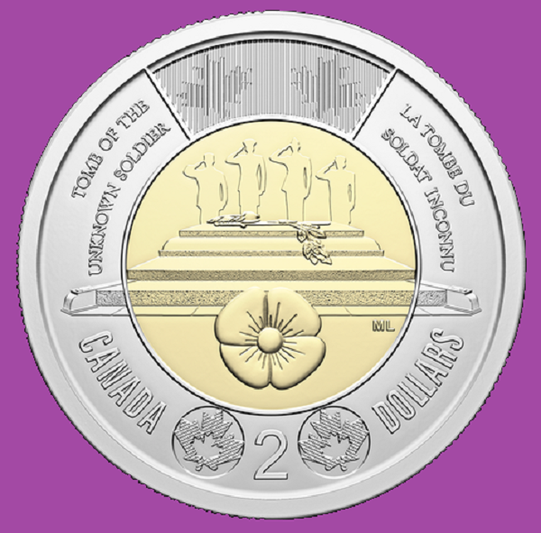 Set of 2025 Canada Unknown Soldier Two Dollar Poppy Toonie Coin Mint ...