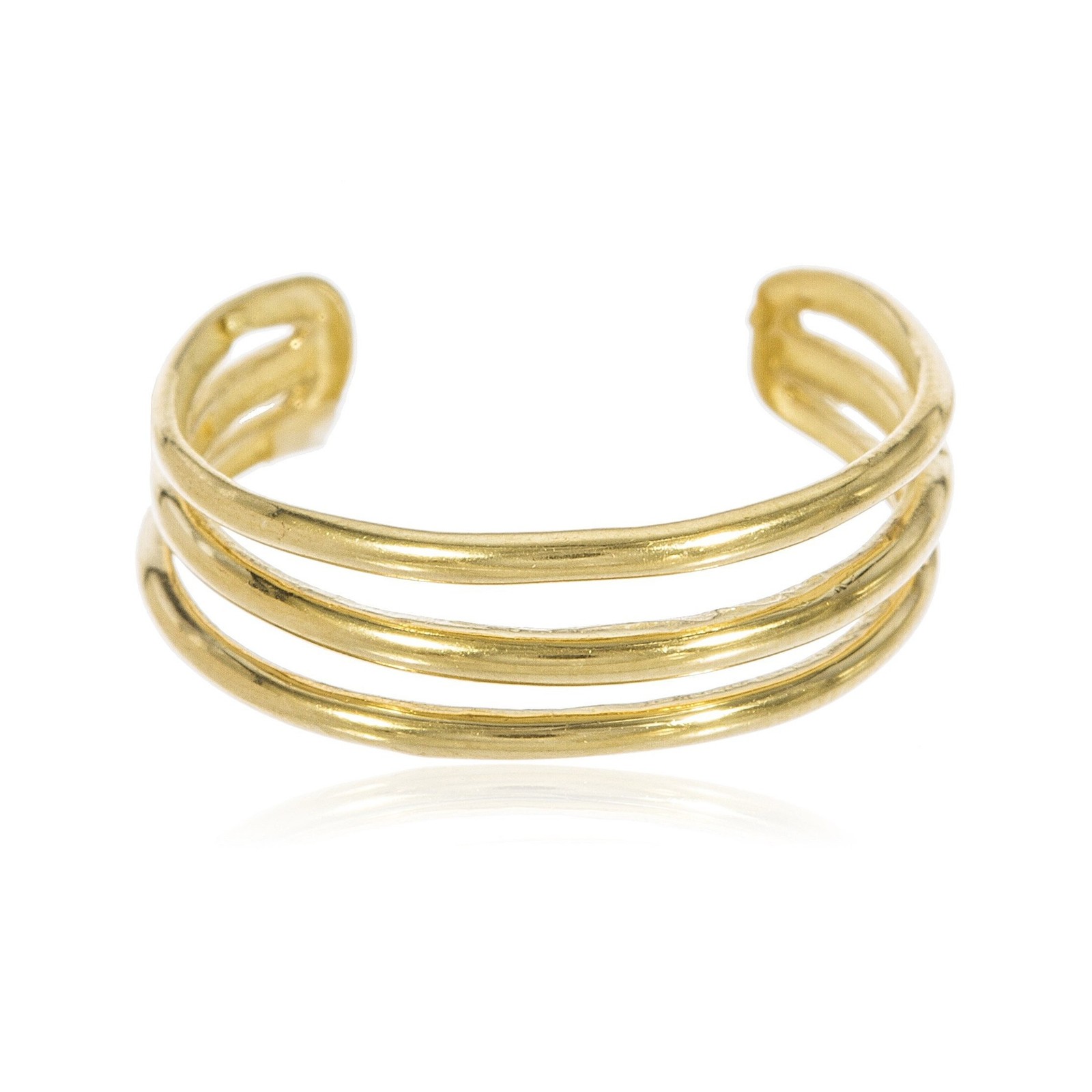 10K Toe Ring in White and Yellow Gold Adjustable | eBay