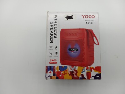 Yoco Wireless Bluetooth Speaker. Model number Y318 Red Color | eBay