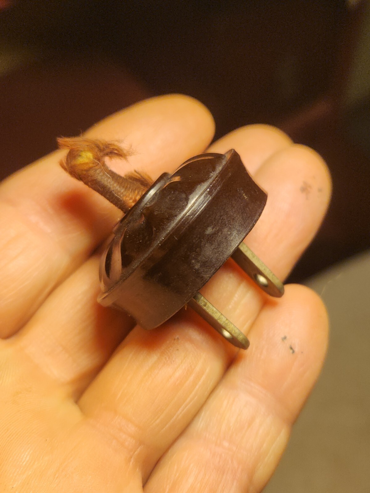 Antique Power Cord Receptacle Plug Electric Light Radio Phonograph ...