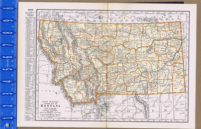 MONTANA - United States - 1933 Color Map | eBay