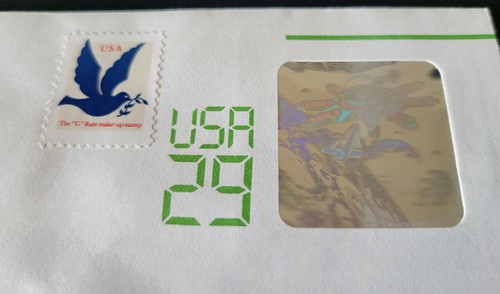 USPS 29 cent Hologram Space Station Envelopes "G" Make-Up Rate Stamps ...