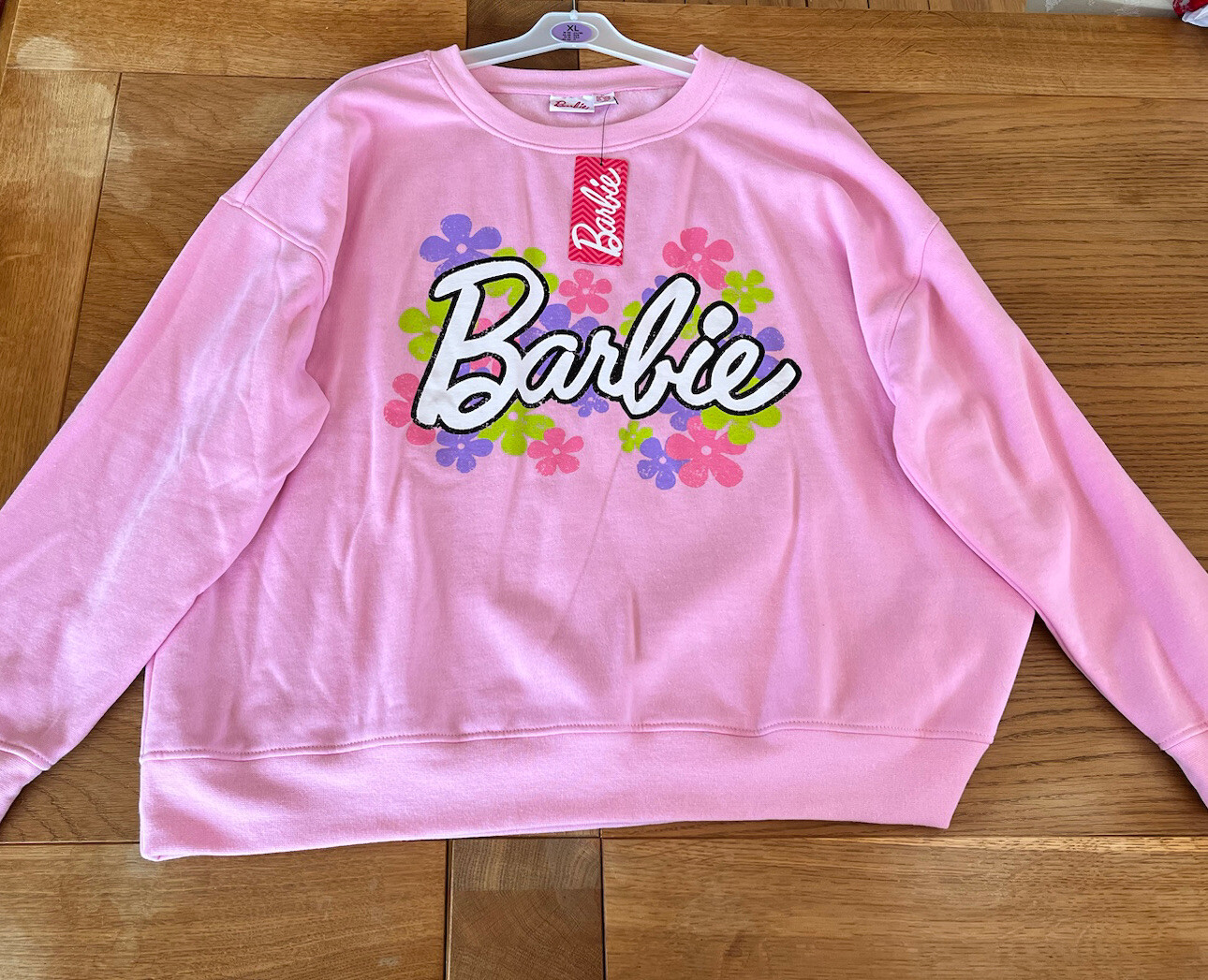 Ladies Women’s Barbie The Movie X Primark Pink Jumper T-Shirt Top Size ...