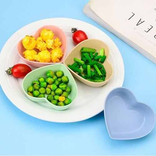 10Pcs Plastic Dipping Bowl Heart Shaped Sauce Dish High-quality Spice ...