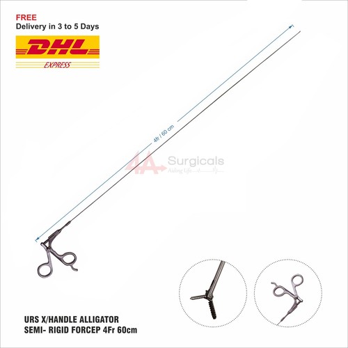 4A URS X/HANDLE ALLIGATOR SEMI- RIGID FORCEP 4Fr 60cm | eBay