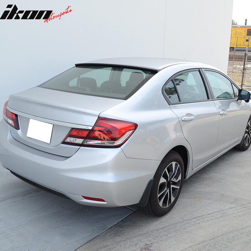 Fits 06-15 Honda Civic Sedan IKON Style Roof Spoiler PP Painted #R513 ...