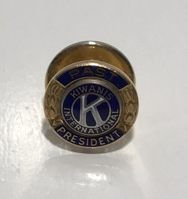 K Kiwanis International Past President 10Kt Yellow Gold Neck Tie Pin ...