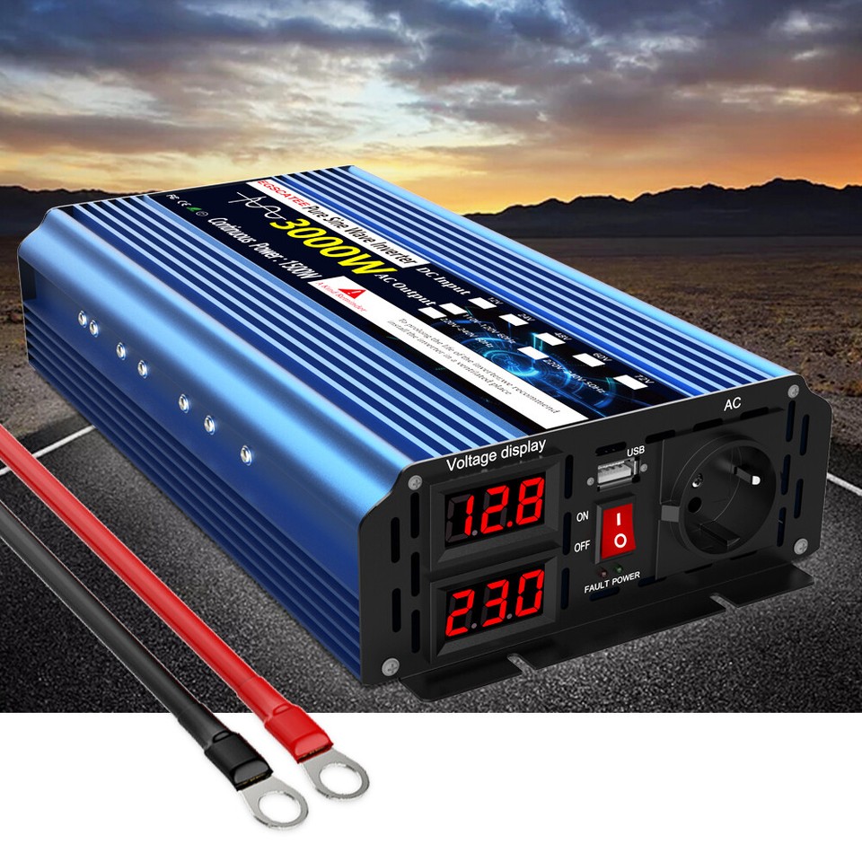 12V 24V reiner Sinus-Wechselrichter 1500W 2000W 3000W 6000W Inverter (0% MwSt.*) | eBay.de