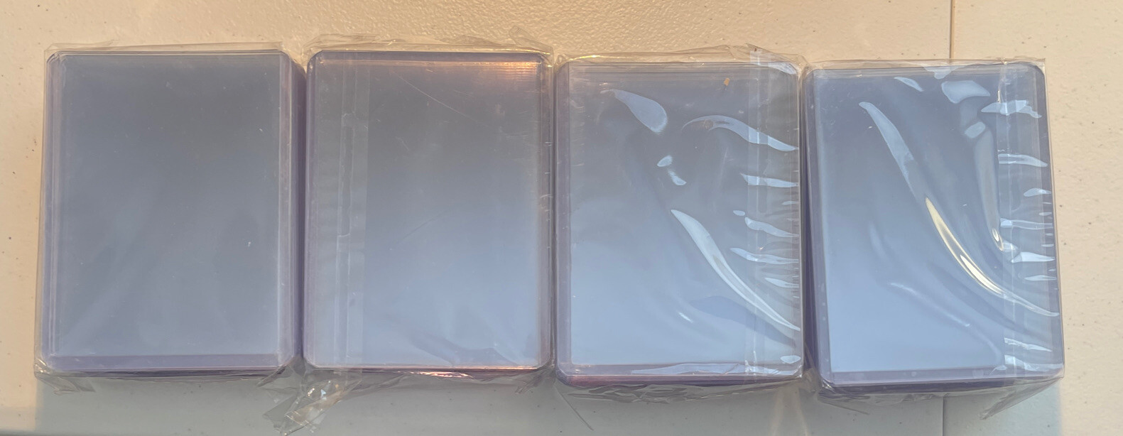 (100) Trading Card Sleeves - Hard Plastic Clear Case Holder - Topload ...