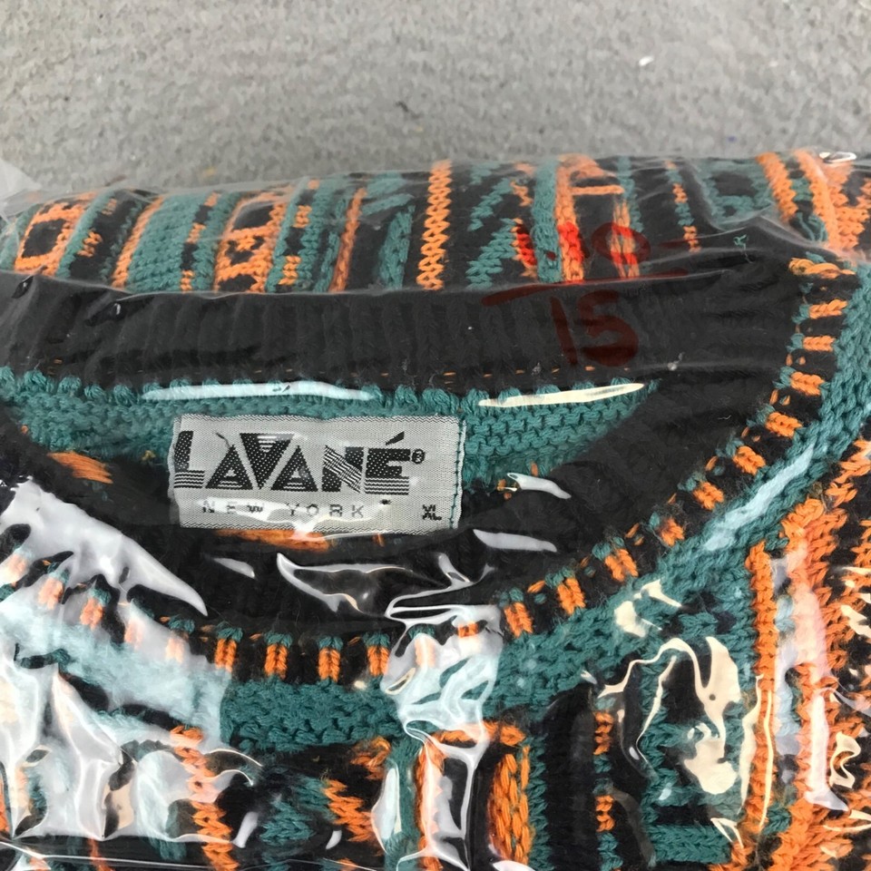 Vintage Lavane Sweater Coogi Style Textile 90s Grail size XL | eBay