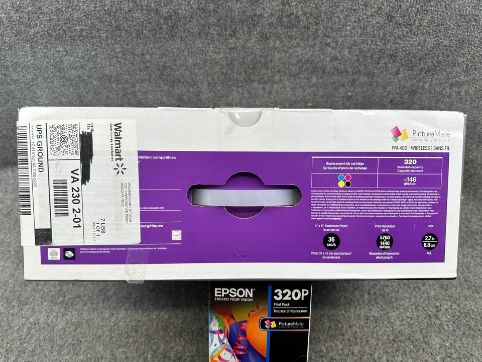 Epson PictureMate PM-400 White Standard Printer with 320P Ink - ALL NEW ...