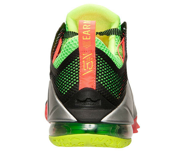Size 11 Men Lebron XII 12 Low 724557 003 Shoes Black Silver Neon Green ...