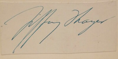 Tiffany Thayer Signed Autographed 5.25" X 3.5" Index Card | eBay