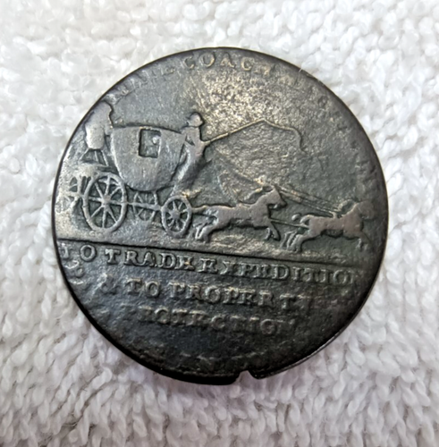 1797 Half penny Great Britain Mail coach token | eBay