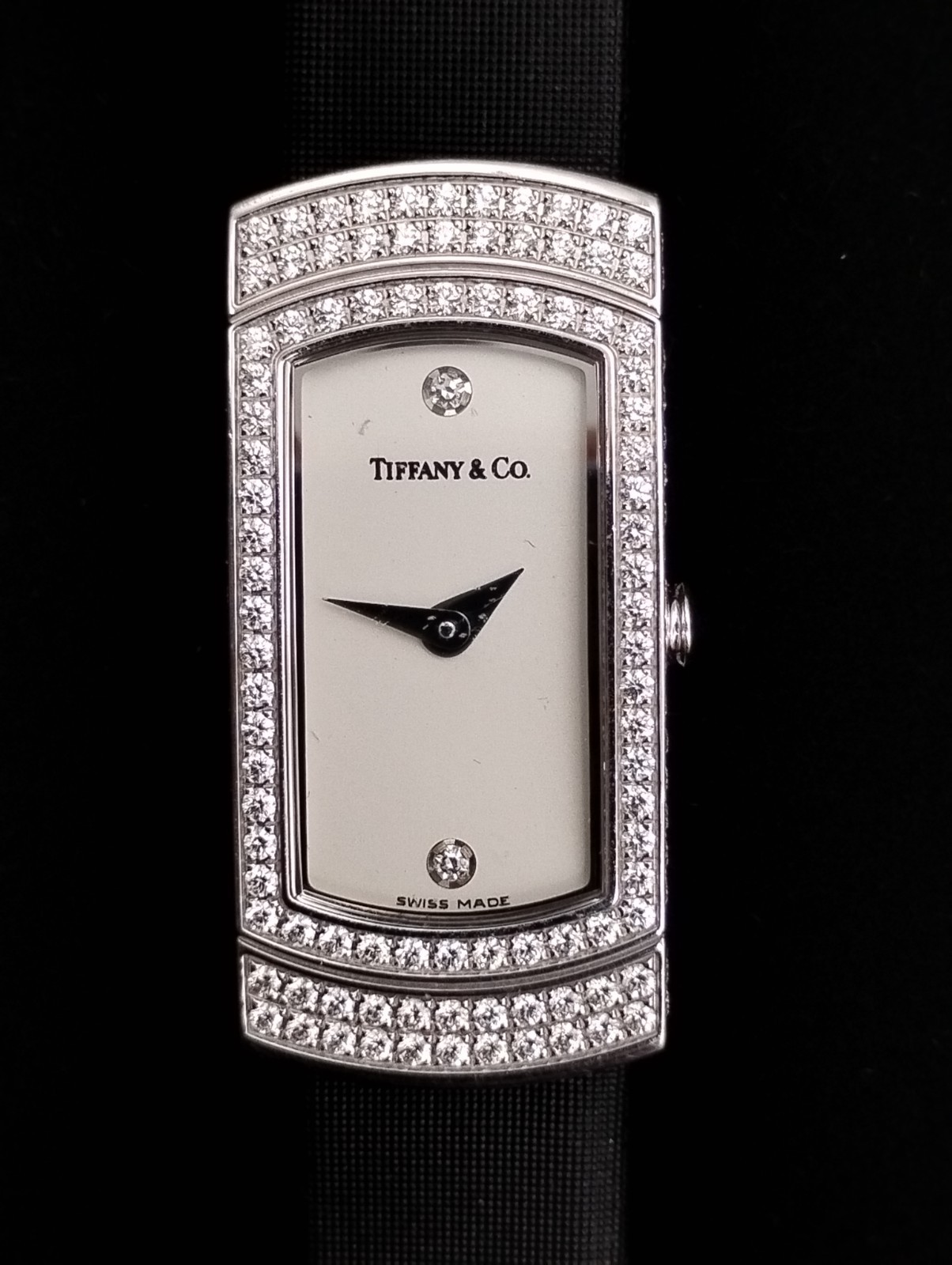 TIFFANY & CO VINTAGE 18K WHITE GOLD & DIAMOND COCKTAIL WATCH | eBay