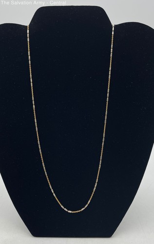 Modern 10k Yellow White Gold Fine Jewelry Spring Ring Cable Chain ...