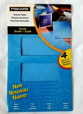 Fiskars Illusion Texture Plates w/ 4 Designs -Filigree Vines Netting ...