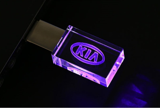 USB Flash Drive 2.0 Metal Stick Car Logo KIA Fan Lover Driver Gift LED ...