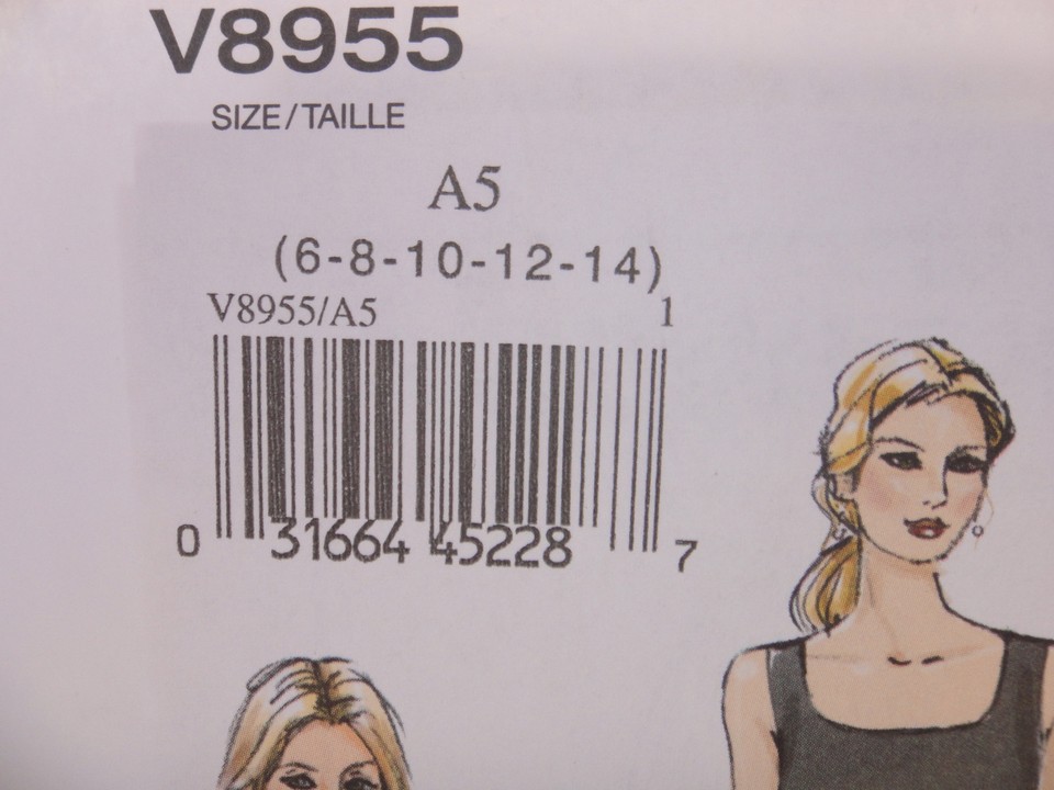 Vogue 8955 V8955 Loose Fitting Wide Leg Pants, Palazzos PATTERN Sz 6-14 ...