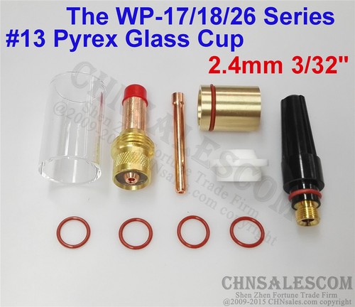 10 pcs TIG Welding 45V26 Gas Lens #13 Pyrex Cup Kit for Tig WP-17/18/26 ...