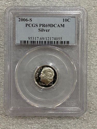 2006 S Silver Proof Roosevelt Dime PCGS PR69 DCAM | eBay