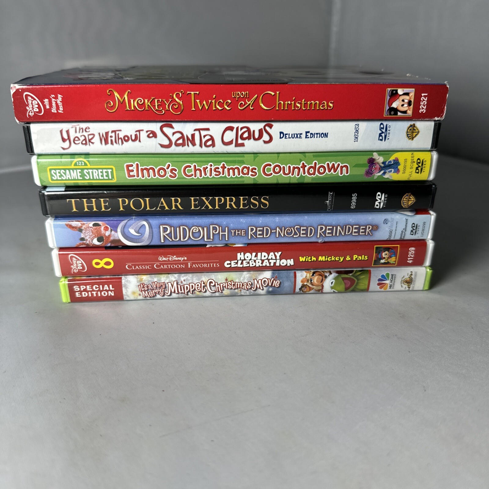 Kid's Family Christmas Holiday DVDs Lot Of 7 Muppets Elmo Mickey Disney ...