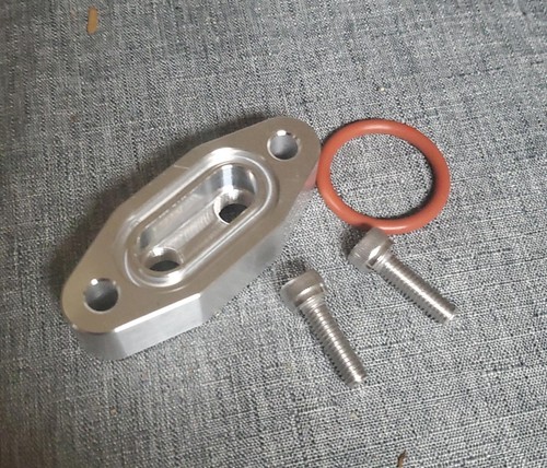 4.8 5.3 6.0 LS1 LS Oil Pan Dual Feed Line Adapter 1/8 NPT Fitting Turbo ...