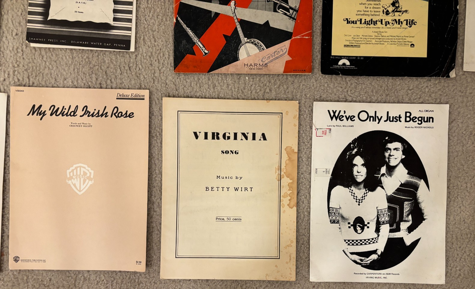 Lot of 17 Vintage SHEET MUSIC 1920's to 1970’s era - Disney Harms Fred ...